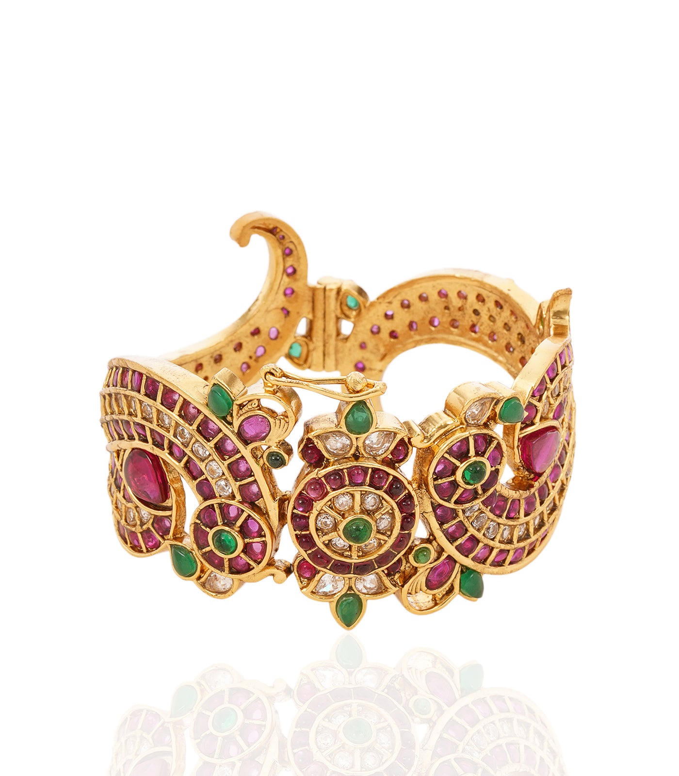NISHA RED KUNDAN BANGLES – Preeti Mohan