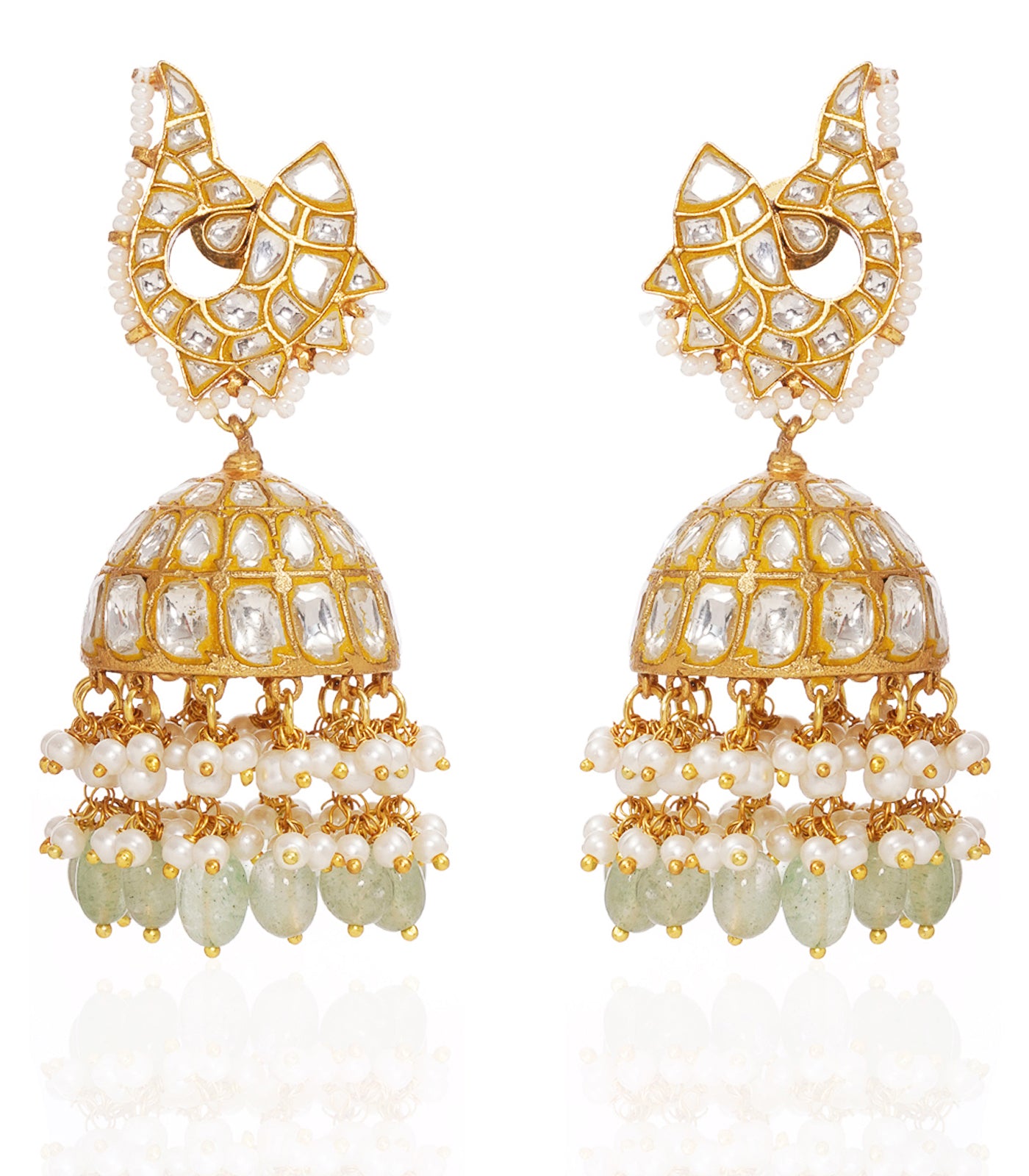 DIVIJA GREEN KUNDAN JHUMKA – Preeti Mohan