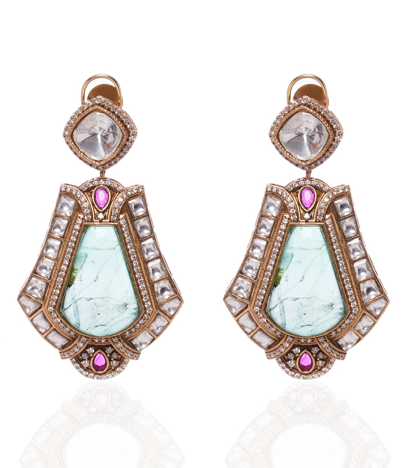 AMITA MINT FLUORITE STATEMENT EARRING – Preeti Mohan