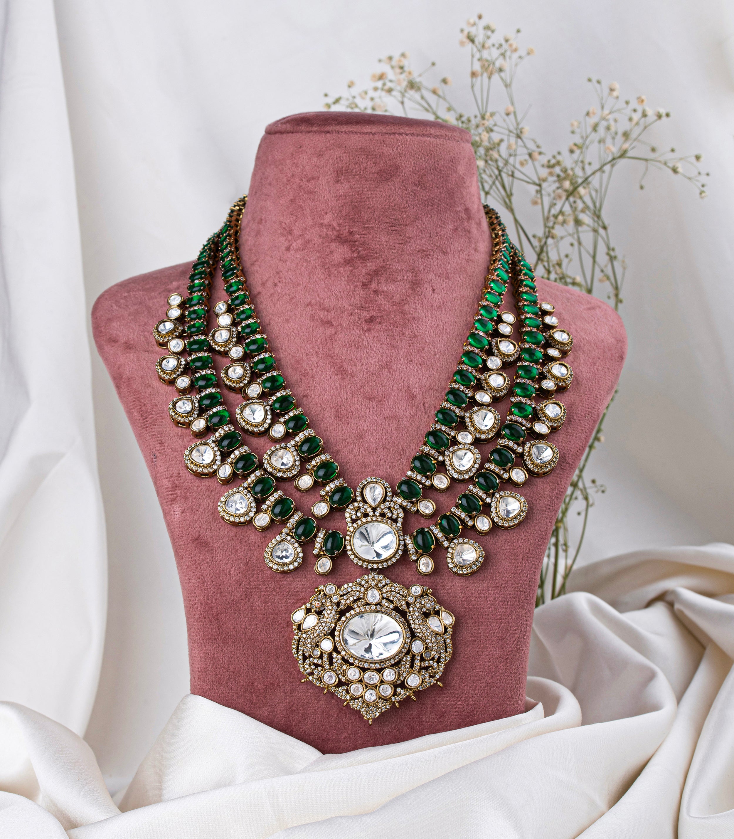 Polki pendant set store